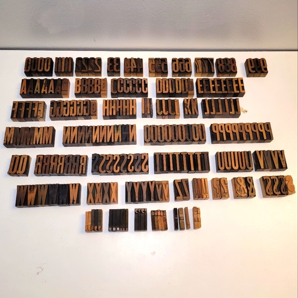 Other | A To Z Vintage Wooden Letterpress Blocks 22 Blocks 1 Inch ...